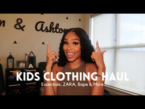 KIDS CLOTHING HAUL + TRY-ON | Essentials, Zara Kids, BAPE & More!