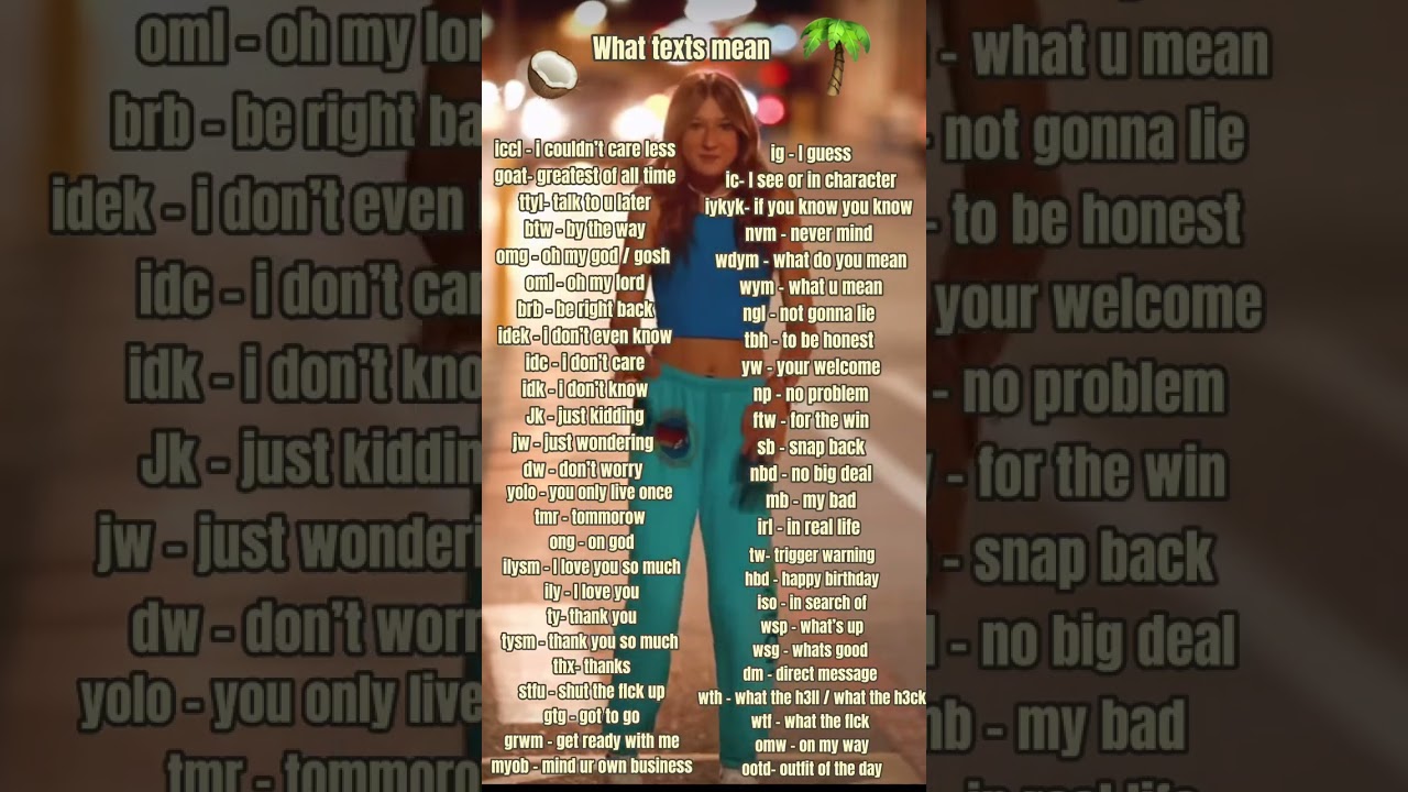 What texts mean!! 🌴⚡️