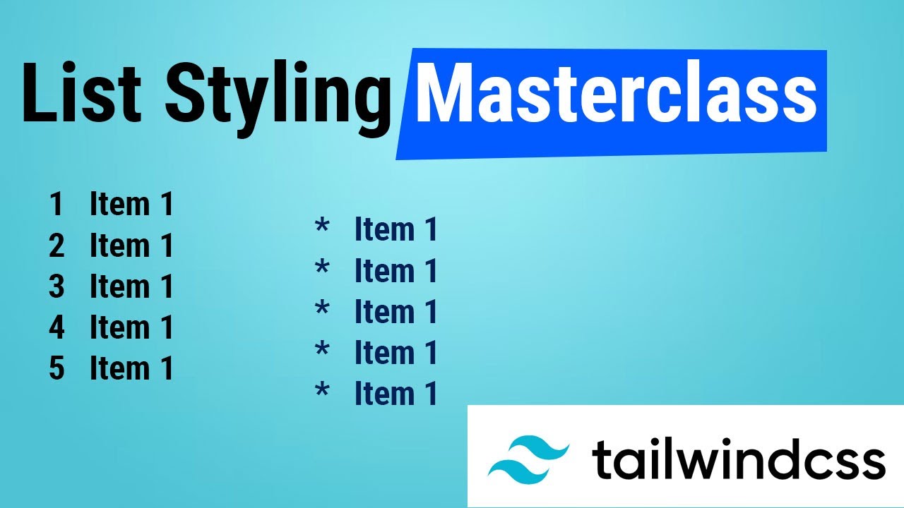 Tailwind CSS List Styling 🔥 | How to Style Lists in Tailwind Like a Pro!
