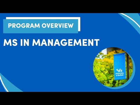 UB MS in Management Program Overview 2025