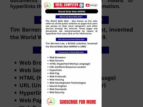 World Wide Web | World Wide Web means | What is World Wide Web | WWW |What is world wide web