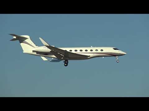 Qatar Executive Gulfstream G650ER A7-CGI Landing Malaga LEMG