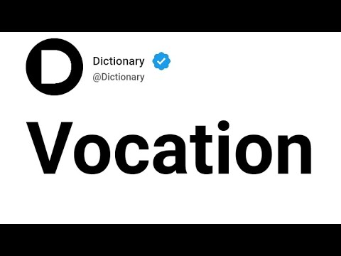 Vocation Meaning In English