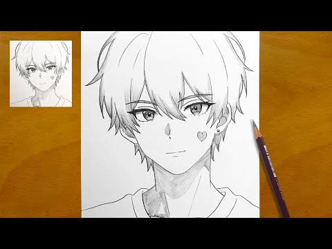How to Draw Cute Anime Boy || Anime Sketch for Beginners || Pencil Drawing Tutorial