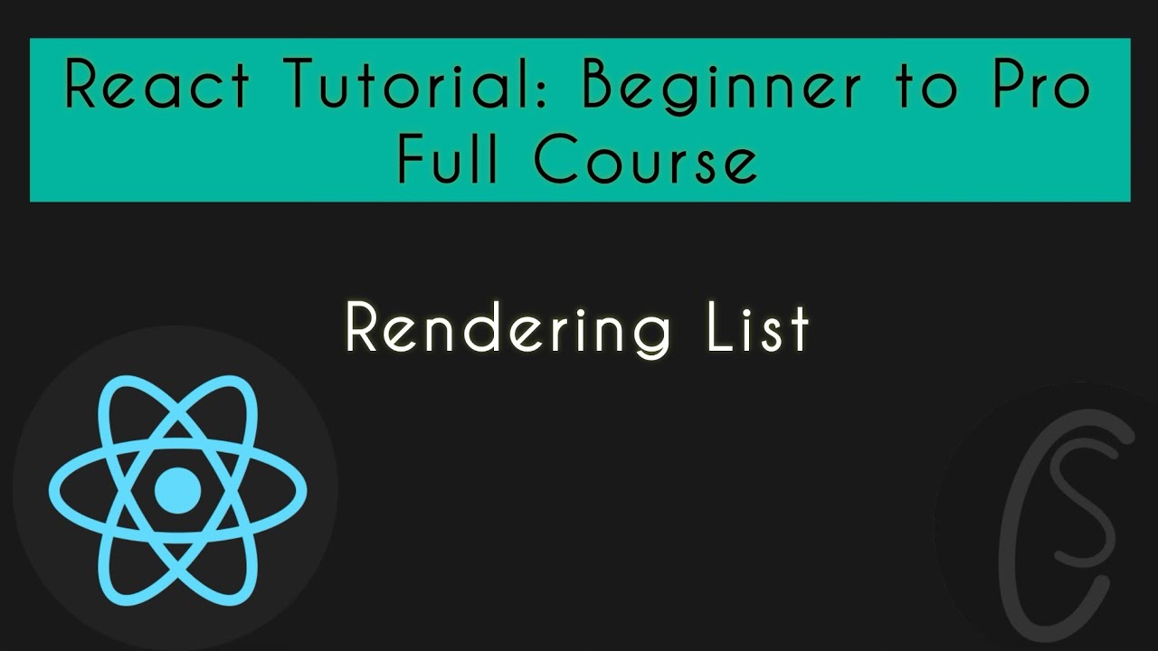 Rendering List | React Tutorial: Beginner to Pro | Full Course