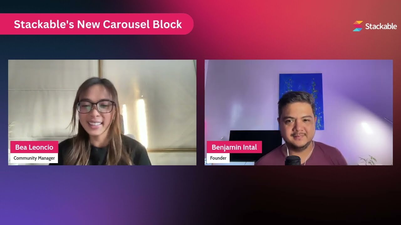 Discussion on the new Stackable Carousel Block