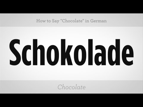 How to Say "Chocolate" in German | German Lessons