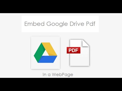 embeding google drive pdf in webpage