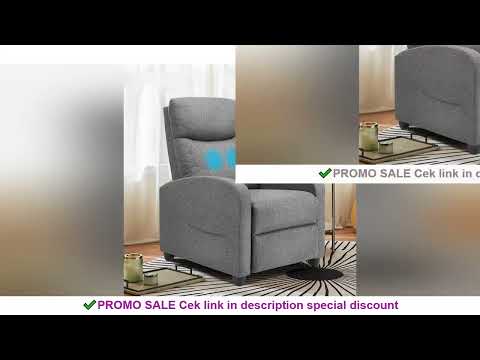 JHK Recliner Chair Massage Sofa Fabric Theater Lumbar Support Adjustable Modern Padded Seat Backrest