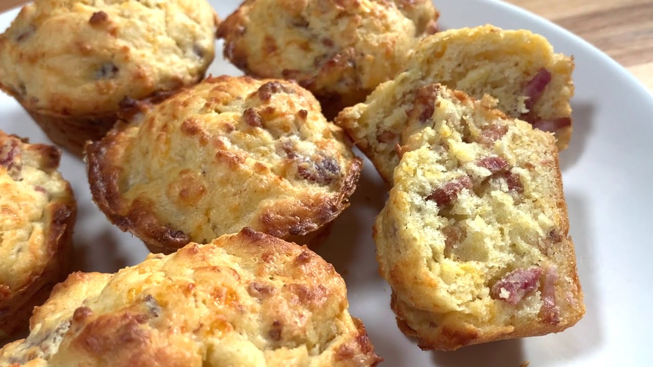 Muffins au Bacon et Cheddar