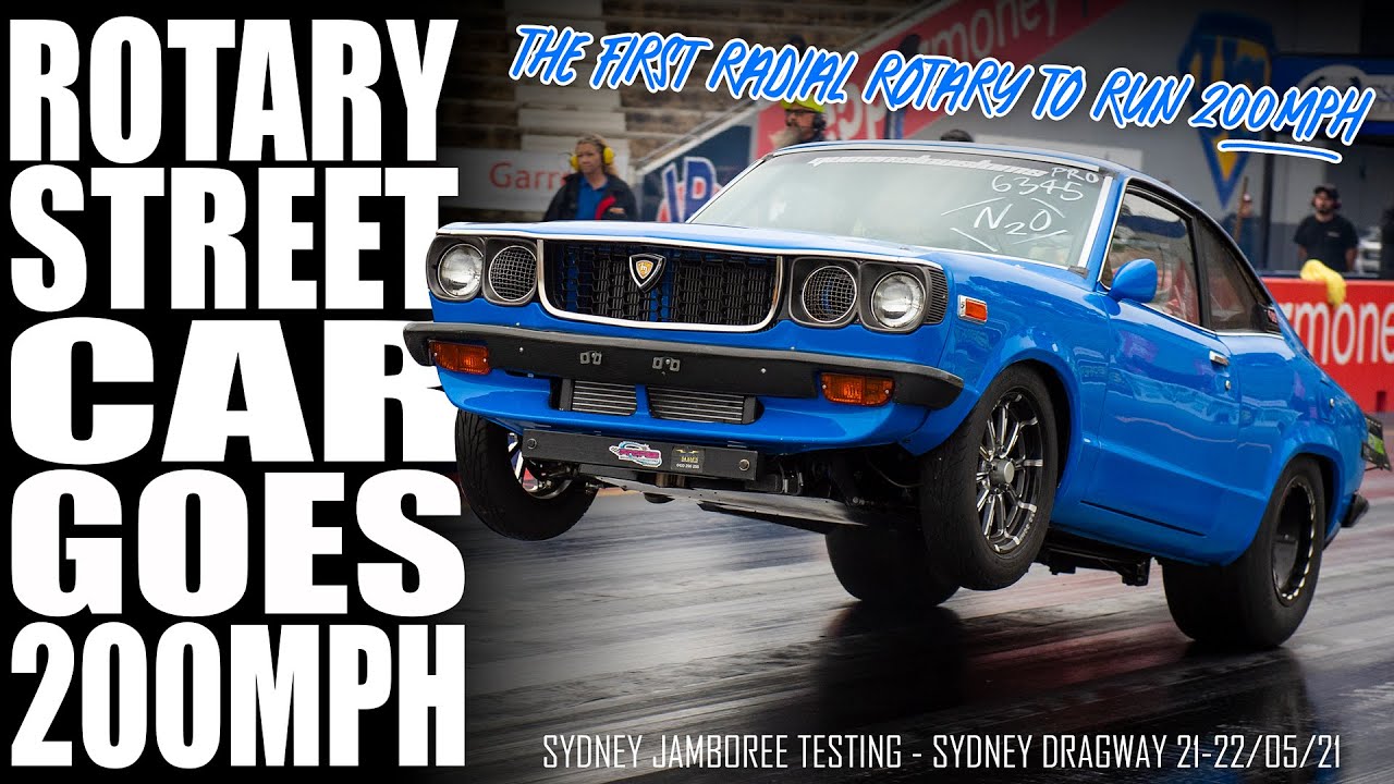 Mazda RX-3 Hits 201 MPH at the Drag Strip, Sets Radial Rotary Speed ...