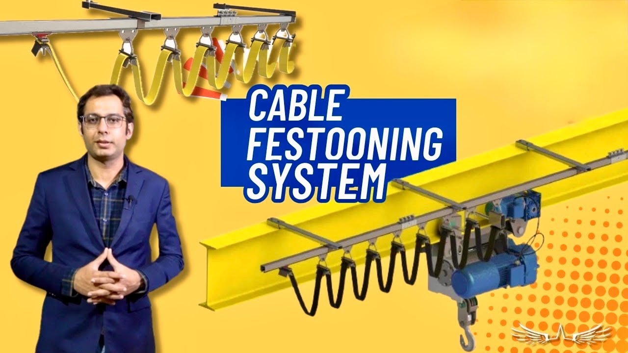 Cable festooning system for cranes