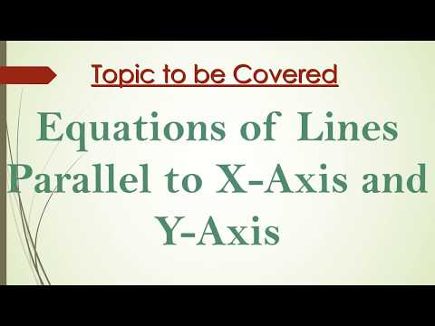Equation of lines parallel to x and y axis Video Lecture - Class 9