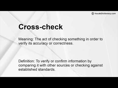 Cross-check Meaning
