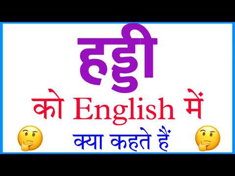 Haddi ka english kya hota hai | Haddi ko english mein kya kahate hain