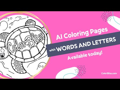 Generate Letter and Word Coloring Pages with AI