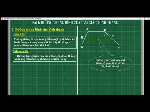 Hình học 8 - đường trung bình của hình thang