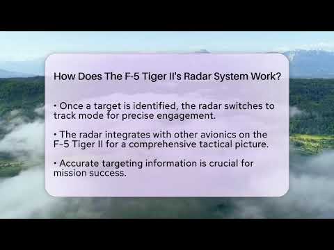How Does The F-5 Tiger II's Radar System Work? - Air Traffic Insider