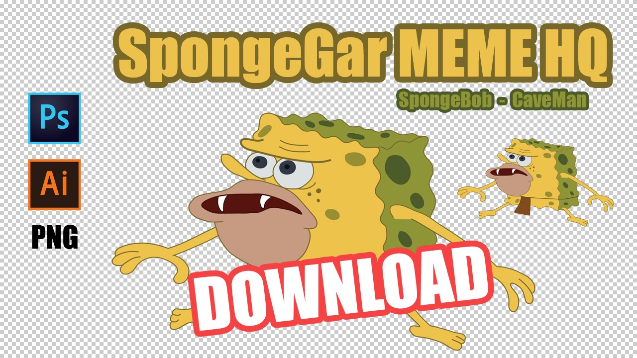 SpongeBob - CaveMan (SpongeGar) MEME Template