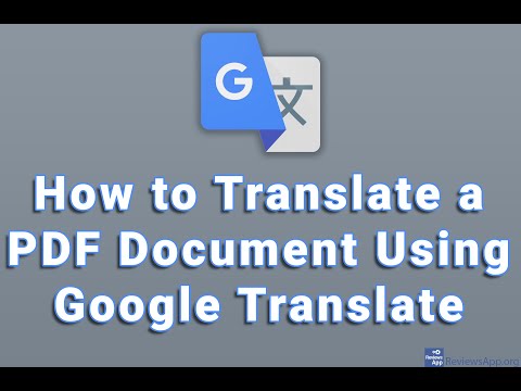 How to Translate a PDF Document Using Google Translate