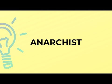 What is the meaning of the word ANARCHIST?