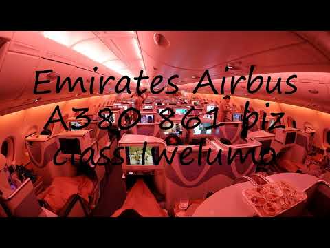 How to pronounce Emirates Airbus A380 861 biz class Iwelumo in English?