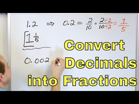 Learn to Convert Decimals to Fractions (Change a Decimal into a Fraction) - [21]