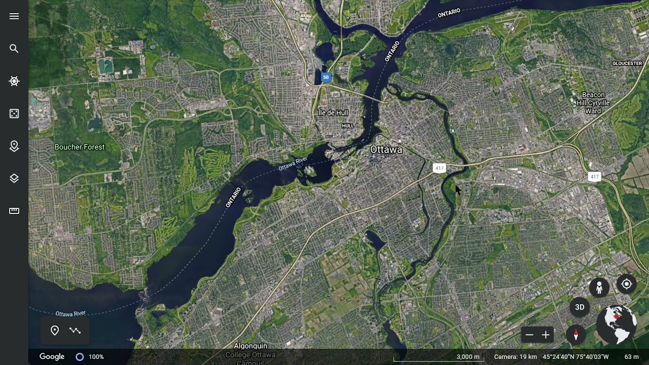 Ottawa Canada 3DVIEW Google Earth