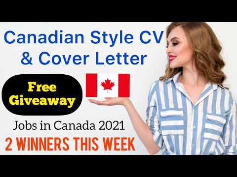 Canadian Style Resume and Cover Letter | Free CV in Canadian Format | Giveaway | Jobs in Canada 2021
