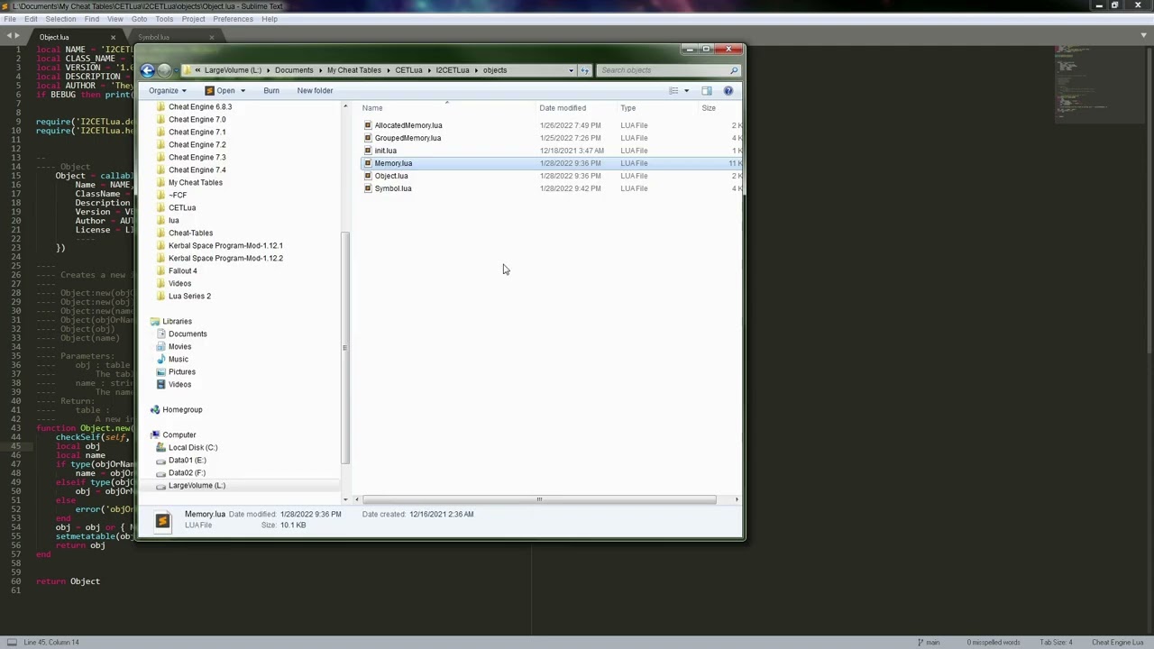 Cheat Engine Lua, Object and Symbol classes