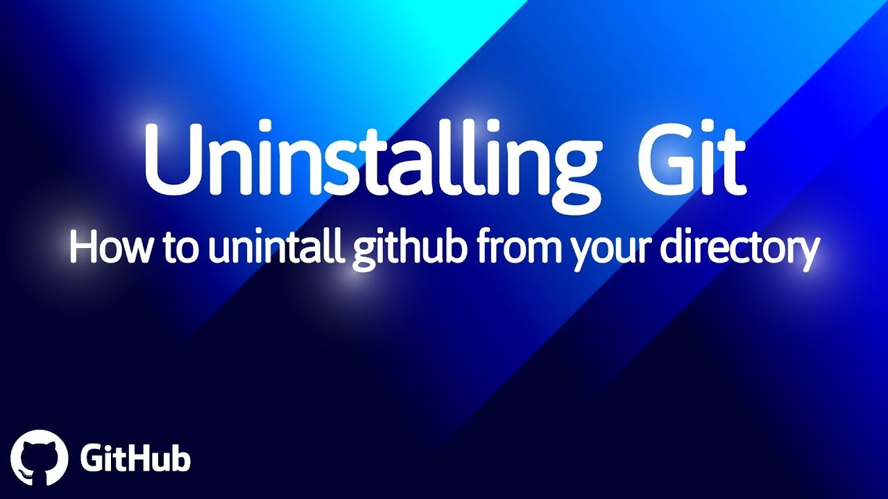 How to Uninstall GitHub from a Directory (Mac)