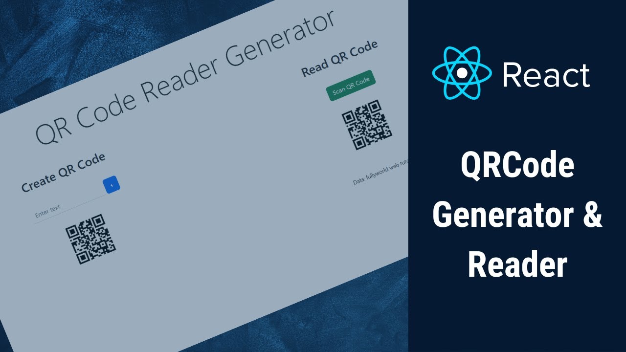 React Qr Reader and Generator | Reactjs Projects