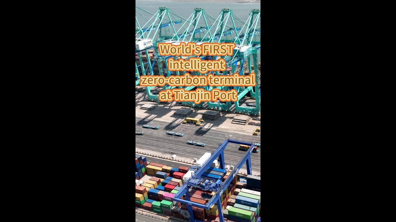 A glimpse of Tianjin Port with world's first intelligent zero-carbon terminal