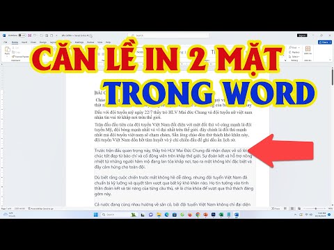 Cách Căn Lề In 2 Mặt Trong Word Cực Dễ
