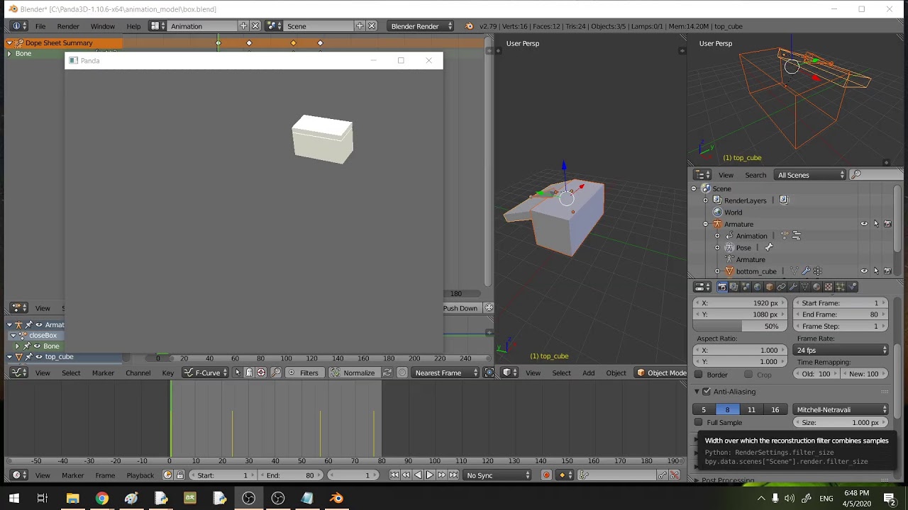 Python 3D Game Development (Panda3D Game Engine EP.3) - Basic Rigging in Blender + Export to Panda3D