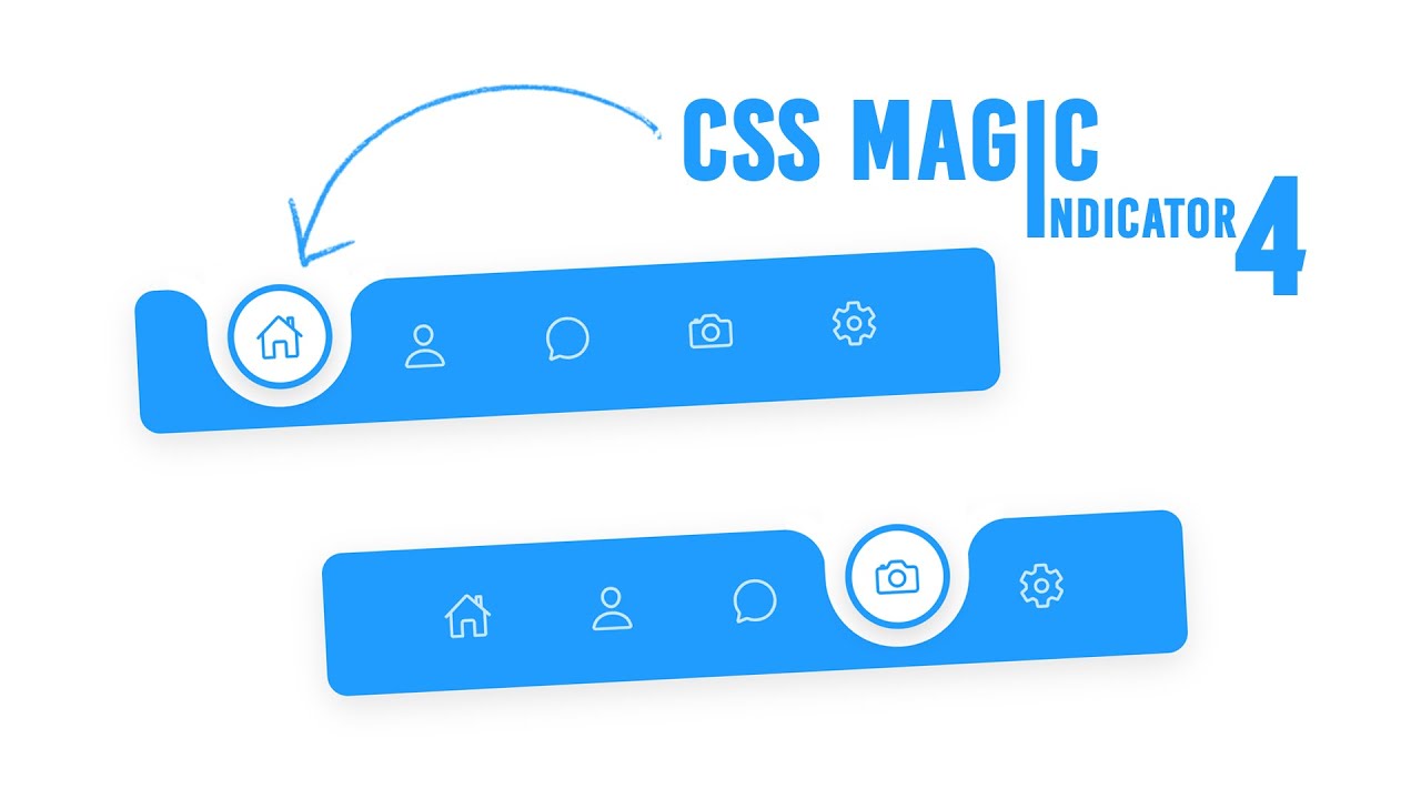 Magic Navigation Menu Indicator using Html CSS & Javascript | Curve Outside Effects 04