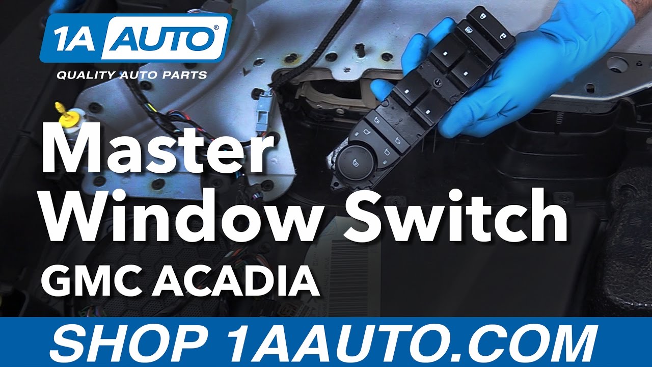 How to Remove Master Window Switch 07-16 GMC Acadia