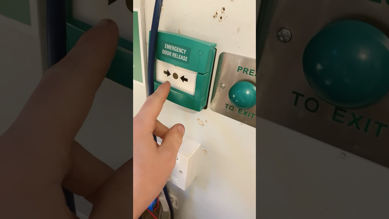 Stuck. Good job there’s an emergency door release.