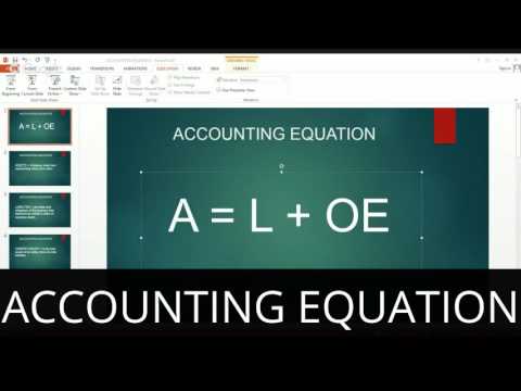ACCOUNTING EQUATION
