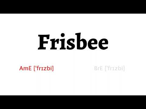 How to Pronounce frisbee in American English and British English