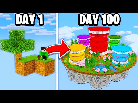 I Survived 100 Days in Minecraft SKYBLOCK!