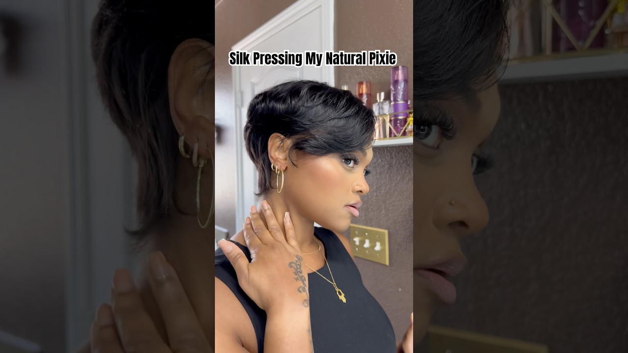 Join me on my journey to waist length 🙂  #naturalhair #pixiecut #silkpress