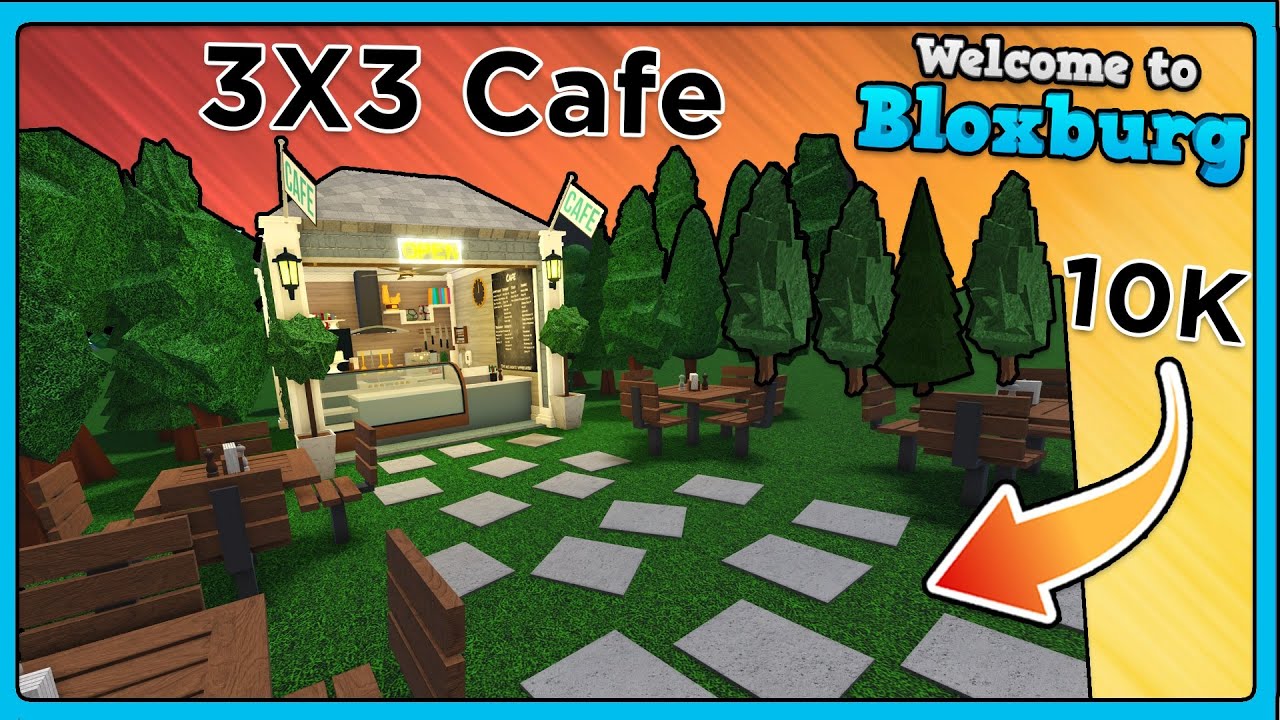 How to Build a Cute 3X3 Café In Bloxburg - $10K