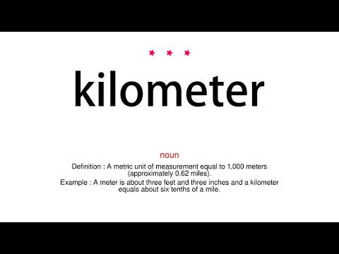 How to pronounce kilometer - Vocab Today