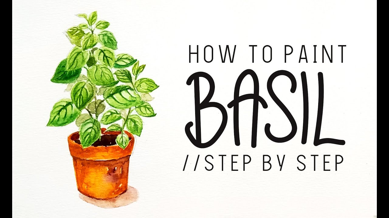 How to paint Herbs:  Basil