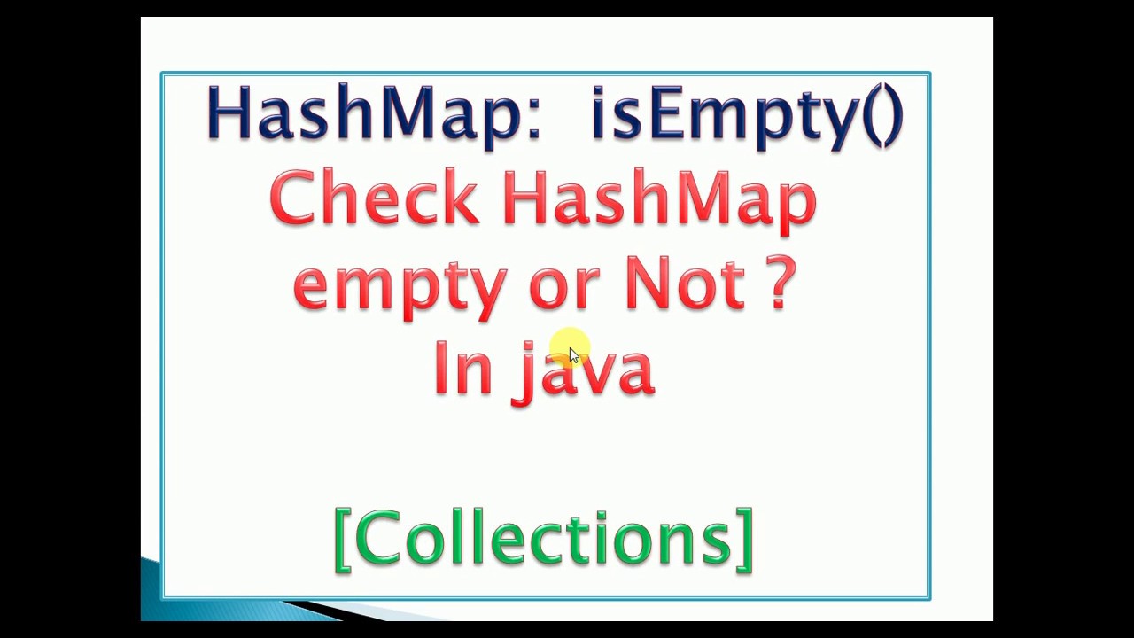How to check whether hashmap is empty or not in java - isEmpty() in HashMap
