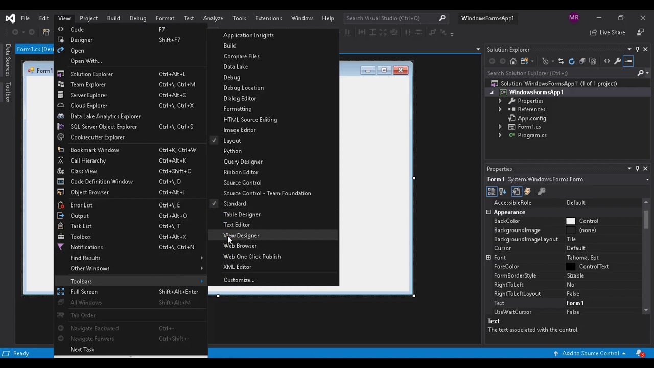 2.6 Menu Bar and Toolbar