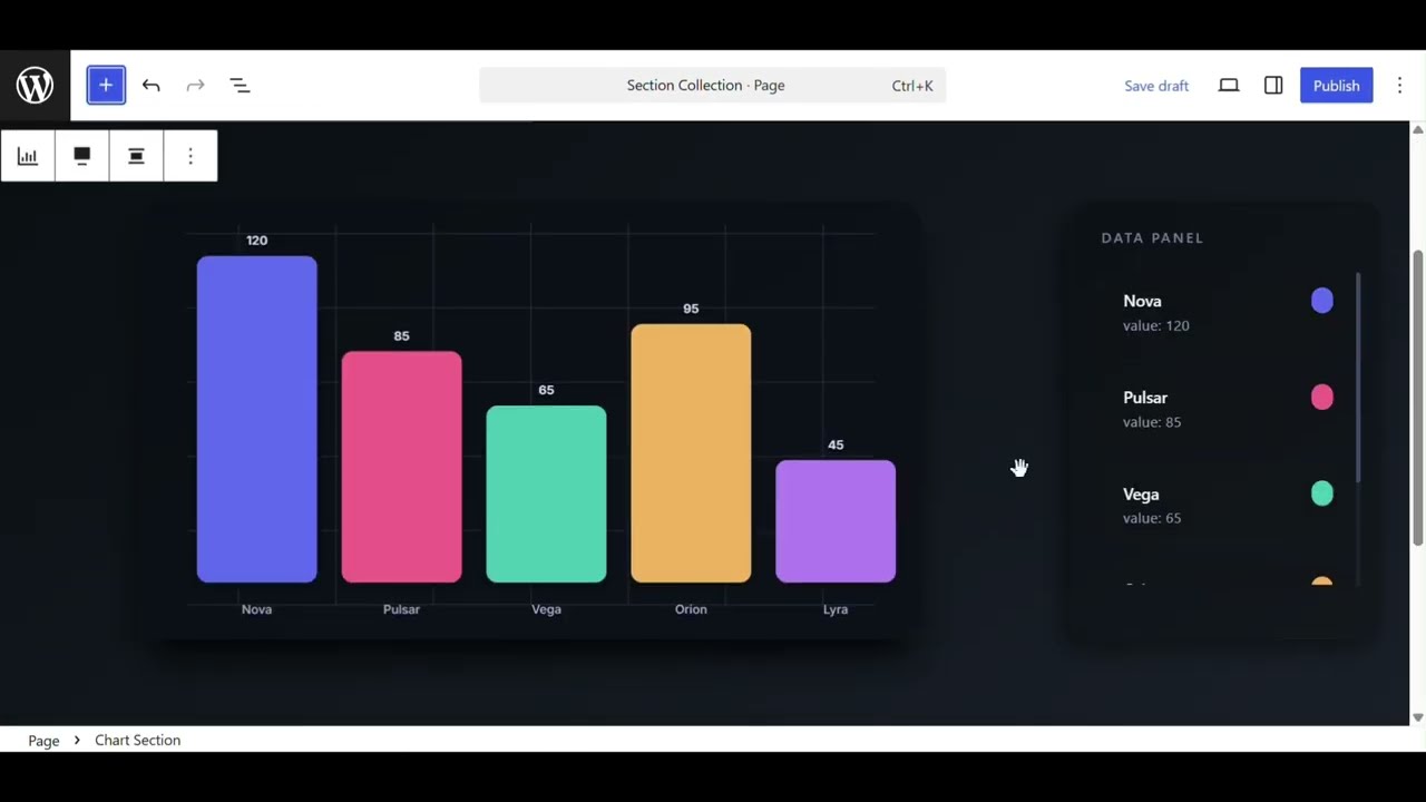 Section Collection Plugin For WordPress - Chart Section