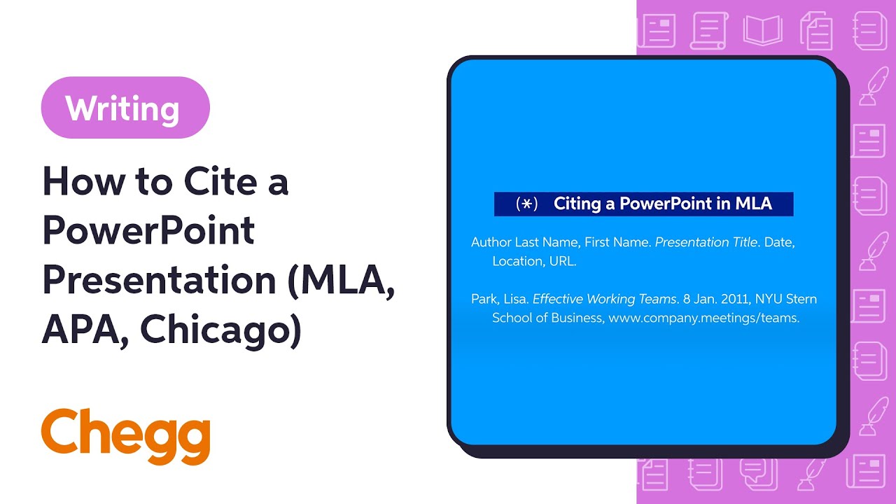 How to Cite a PowerPoint Presentation (MLA, APA, Chicago) | Chegg