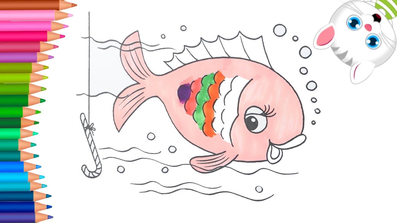 Cómo Dibujar y Colorear Peces de colores | Dibujos Para Niños con MiMi 😺 | Aprender Colores